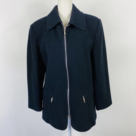 Mario De Pinto | Jackets & Coats | Vintage Mario De Pinto Black Wool ...